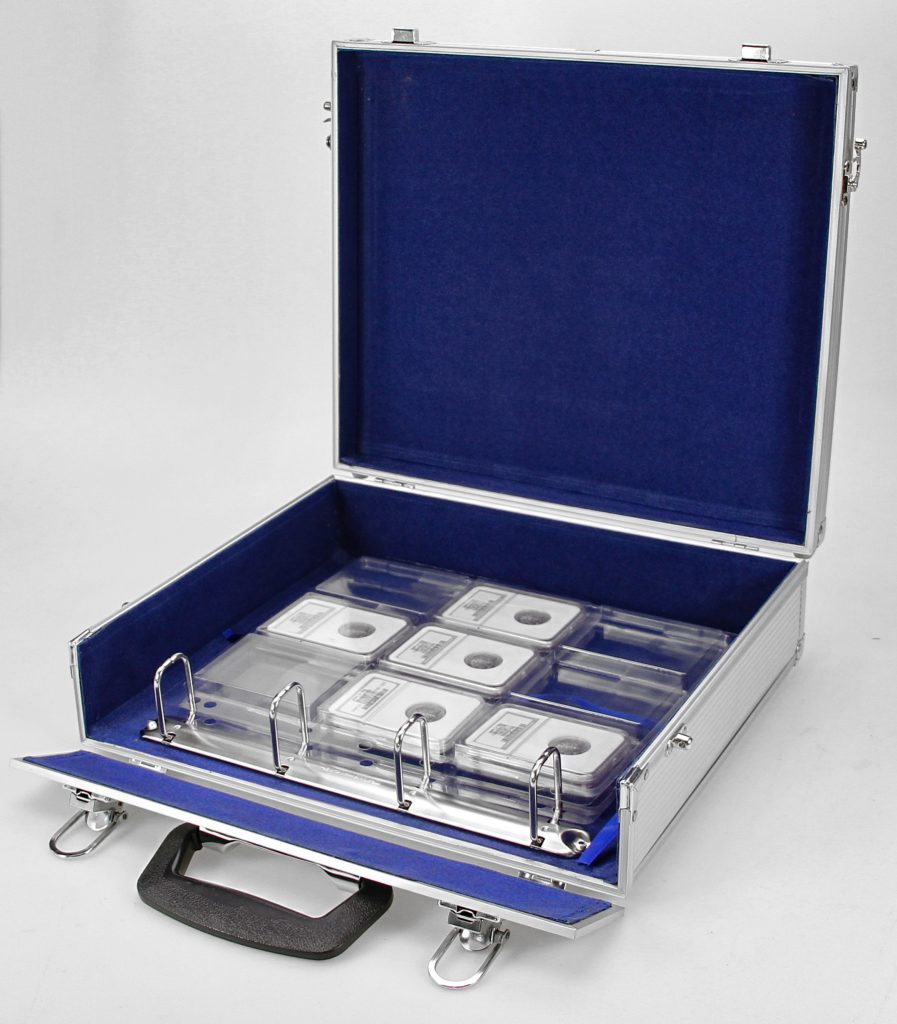 Aluminum Travel Briefcase for Slab Coin Pages | SAFE Collecting Supplies