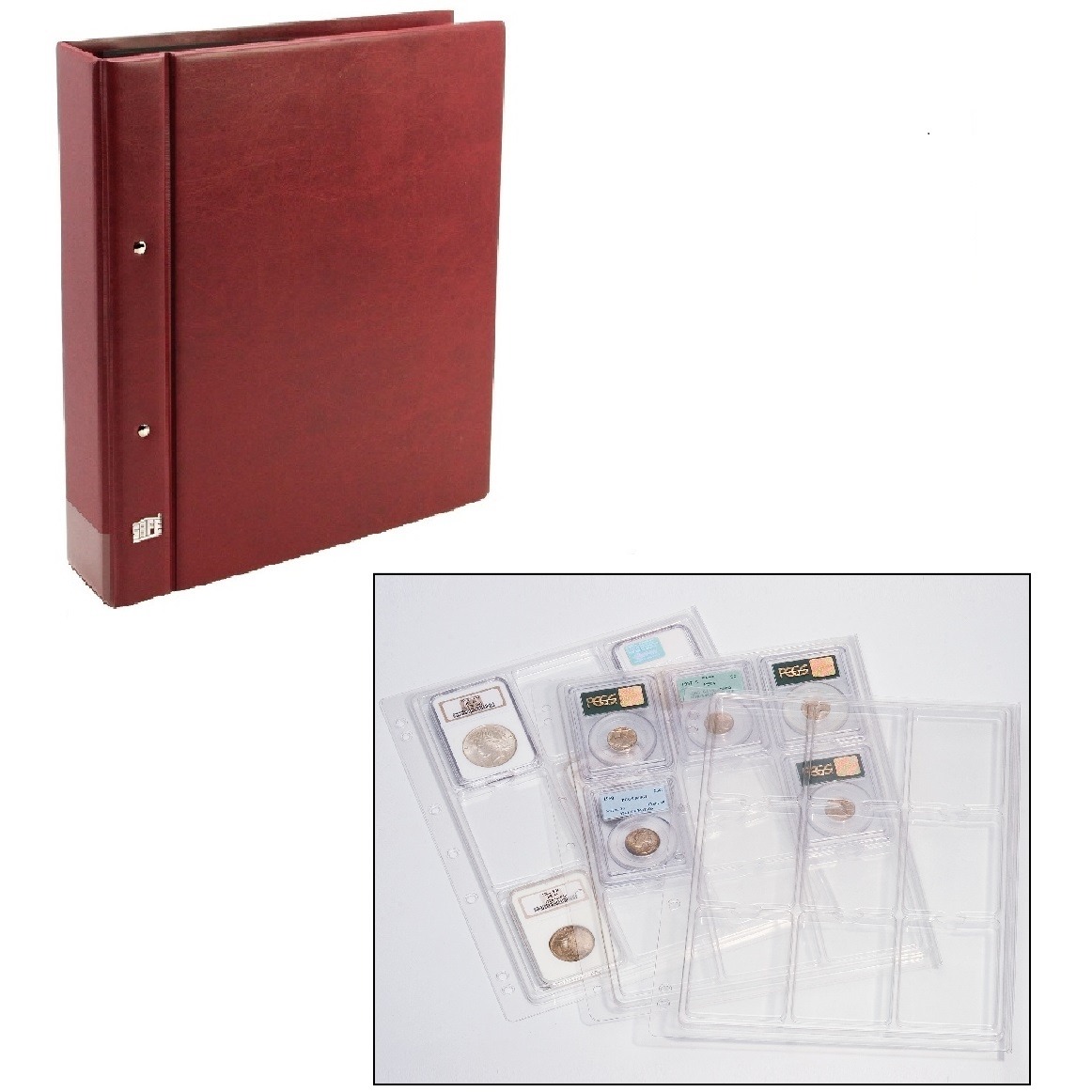 Collecto Value Album in Wine Red For 36 Graded Coins Slabs | SAFE ...