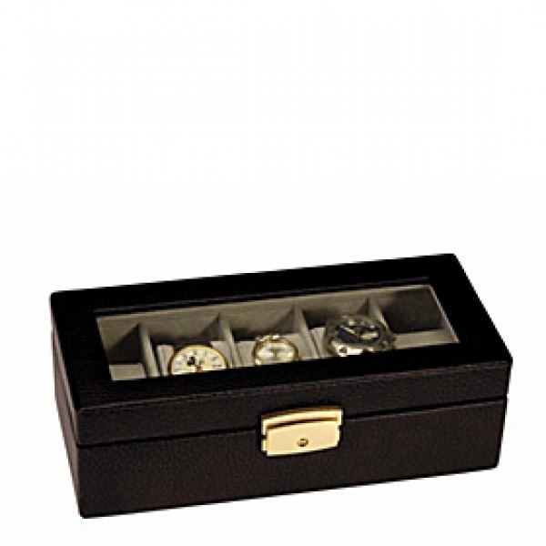 Leather Watch Case for 5 Watches | SAFE Collecting Supplies
